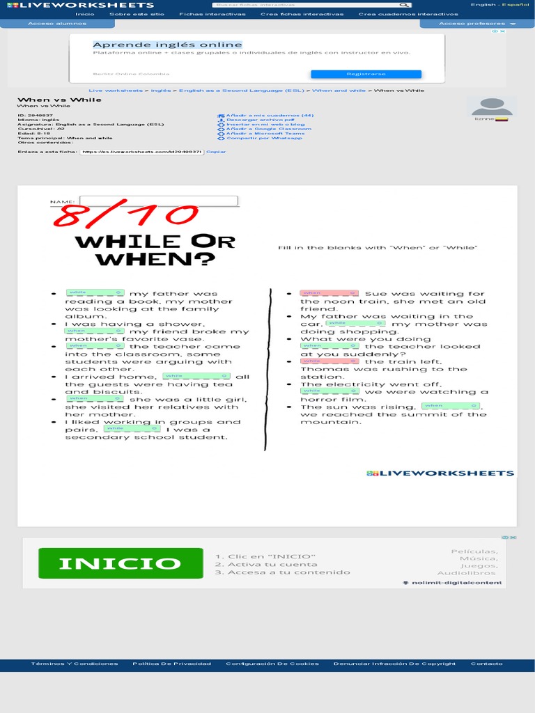 Actividad de When Vs While | PDF | Desarrollo de software | Red mundial