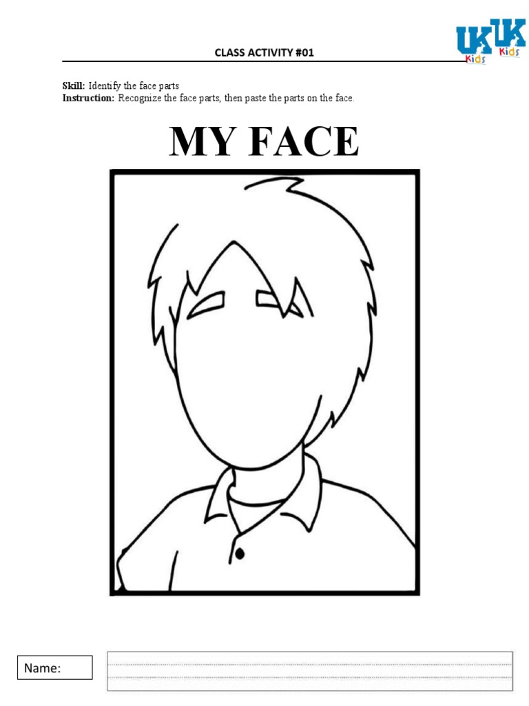 Class Activity 1 - Face Parts | PDF