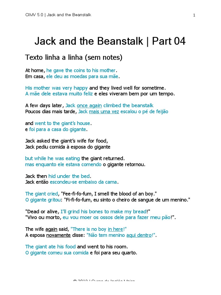 PDF Jack and The Beanstalk 04 | PDF