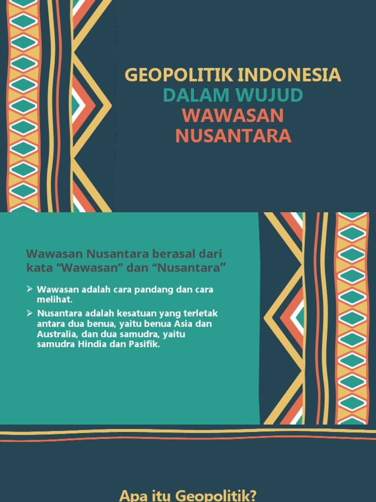 Geopolitik Indonesia Dalam Wujud Wawasan Nusantara | PDF