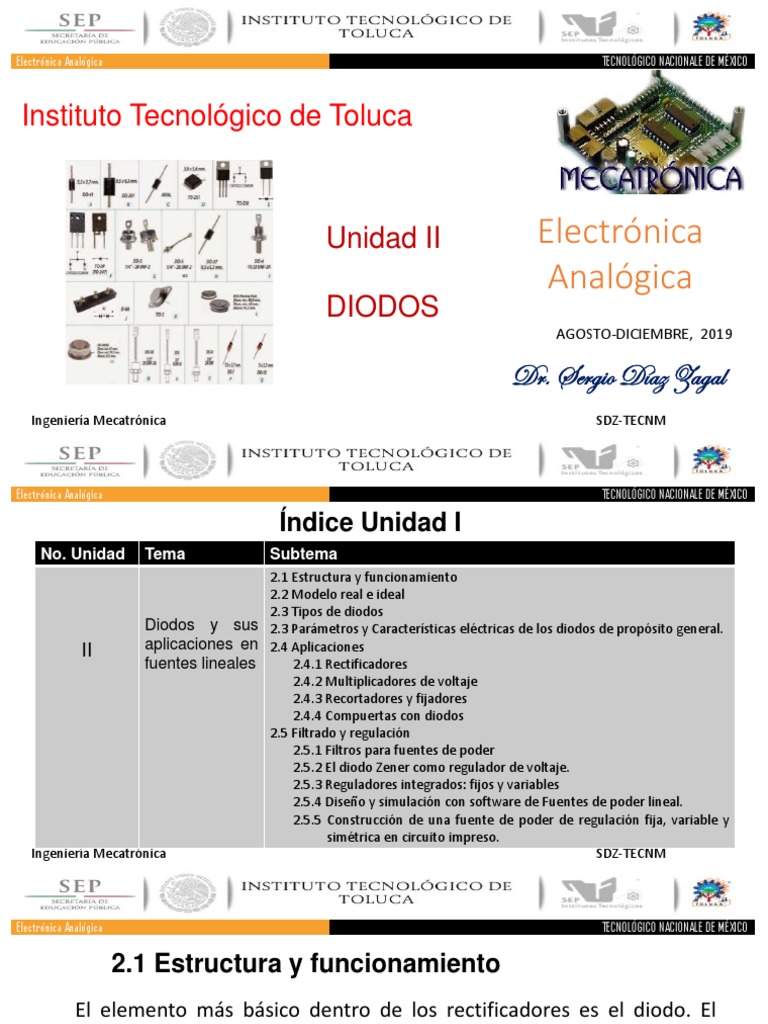 Unidad II - Diodos | PDF | Rectificador | Diodo