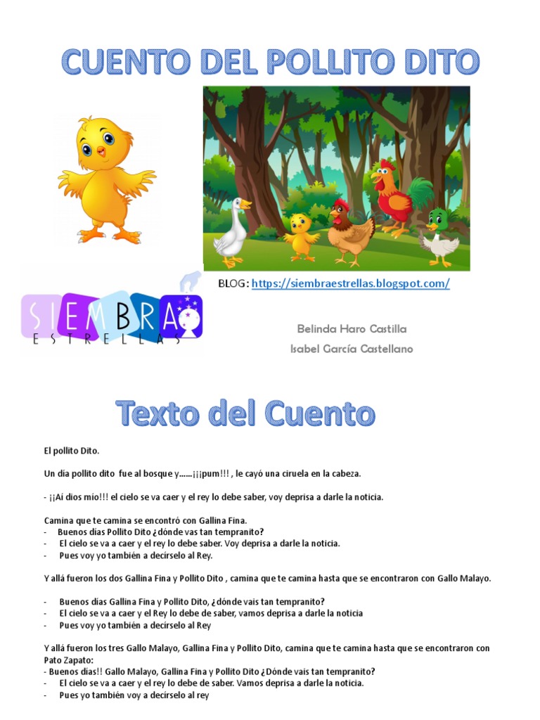 Cuento Pollito Dito Con Audio Final | PDF