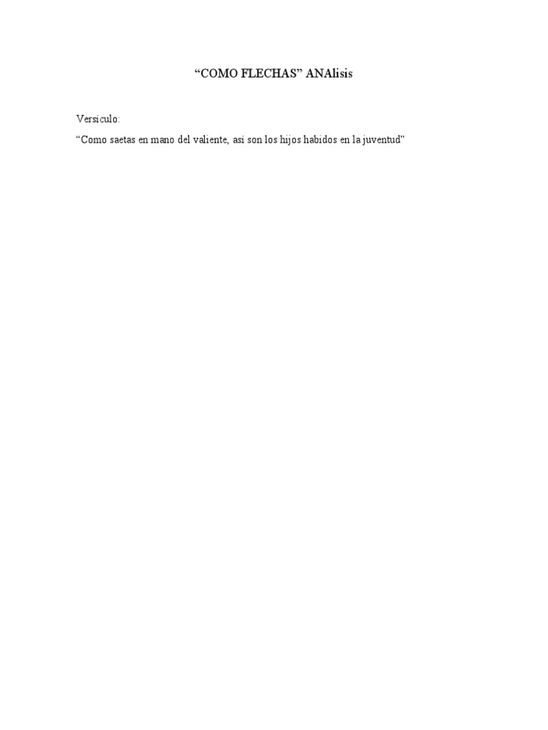 Analisis Como Flechas | PDF | Amor