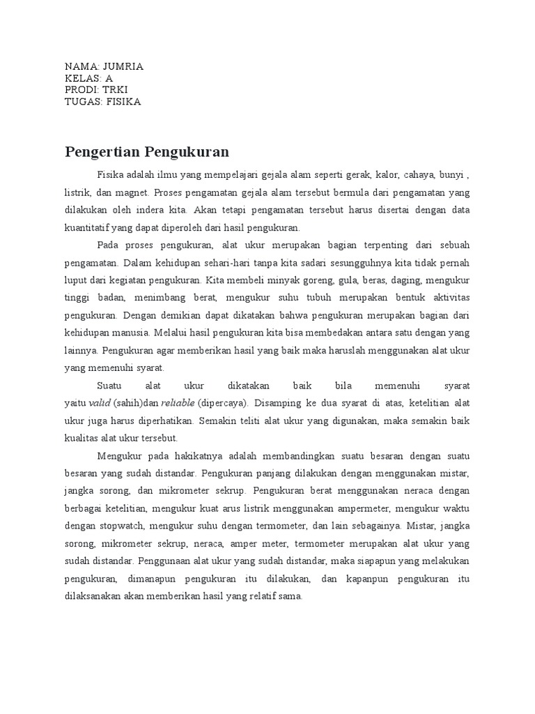 Alat Ukur dan Pengukuran Fisika | PDF | Teknologi & Rekayasa