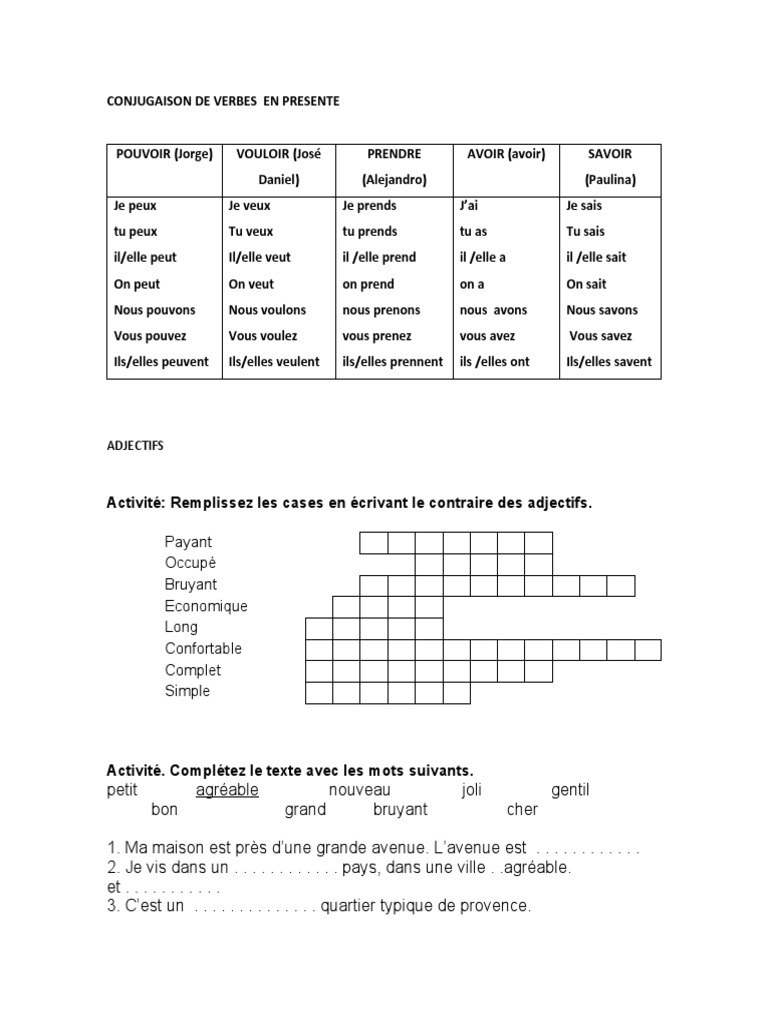 Conjugaison de Verbes | PDF