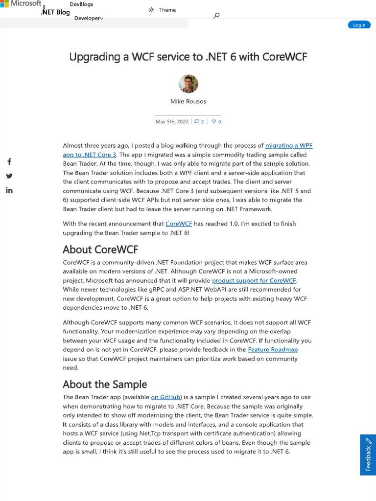 Upgrading A WCF Service To .NET 6 With CoreWCF | PDF