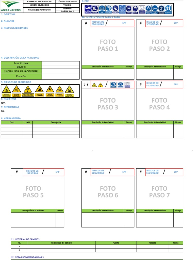 Instrucción de Trabajo | PDF