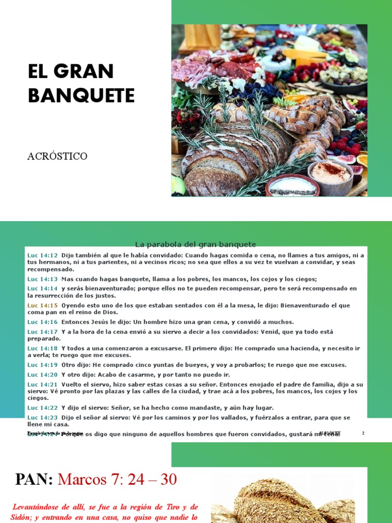 El Gran Banquete | PDF | Microsoft PowerPoint | Jesús