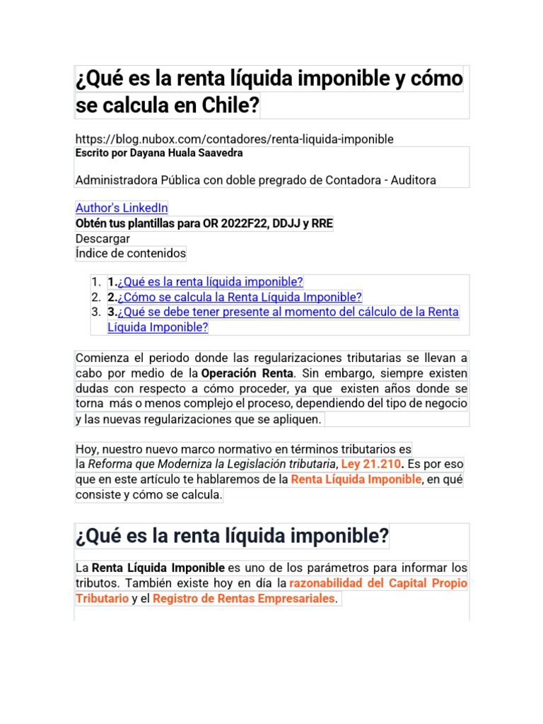 Que Es La Rli y Como Se Calcula | PDF