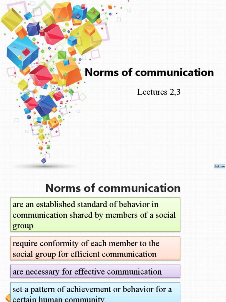 Norms of Communication - 2020 | PDF | Human Communication | Cognitive Science