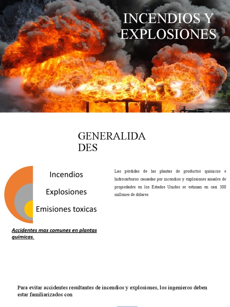 Incendios y Explosiones en Química | PDF | Combustión | Combustibles