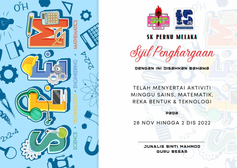 Sijil Penghargaan STEM | PDF