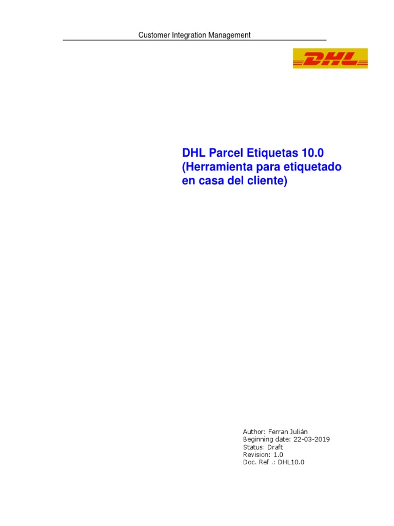 Etiquetas DHL: Guía de Instalación y Uso | PDF