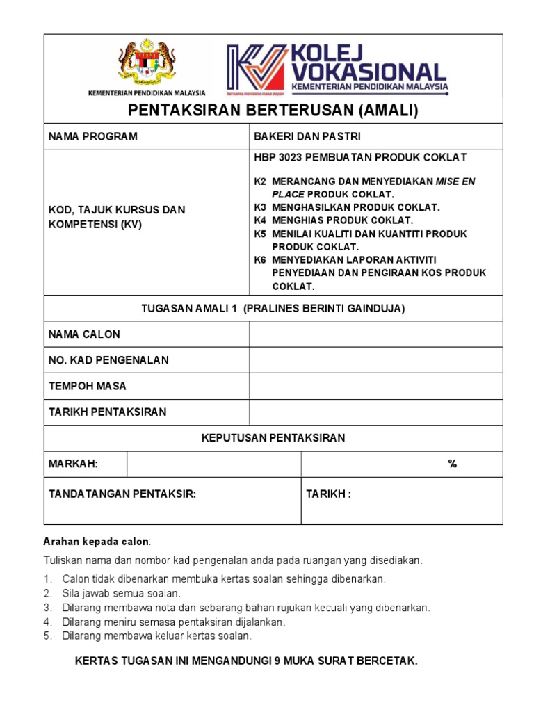 Tugasan Amali 1 | PDF