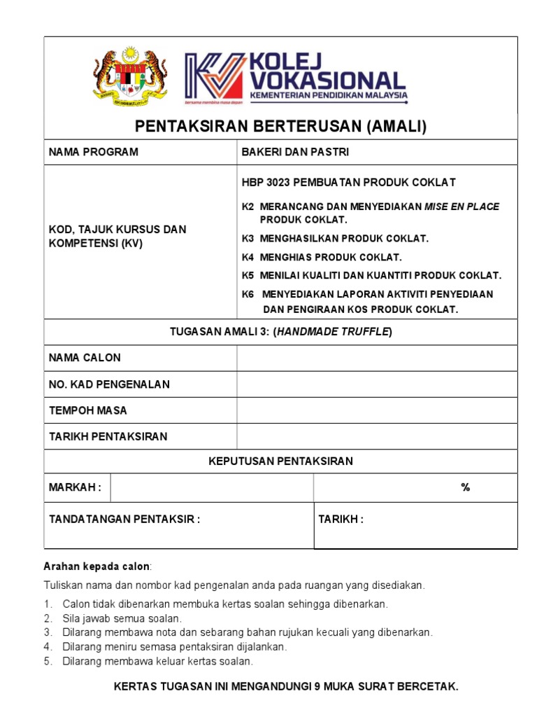 Tugasan Amali 3 | PDF