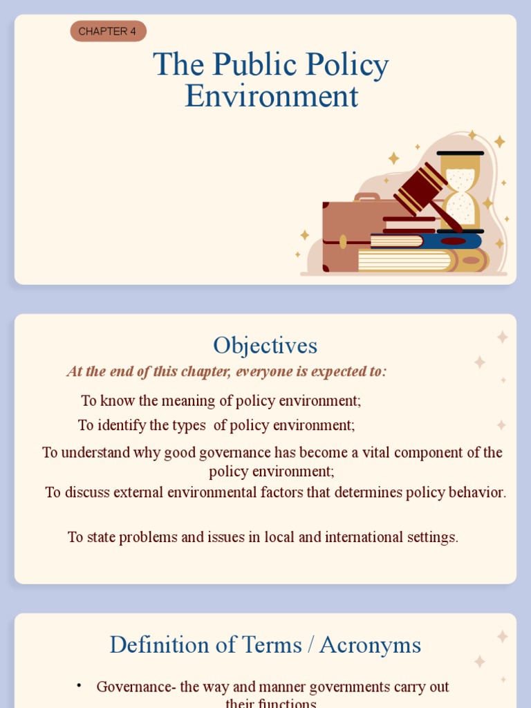 Understanding Public Policy Environment | PDF | Governance | Good ...