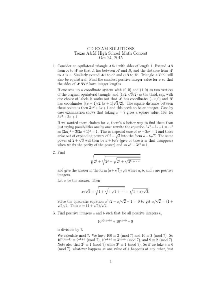 2015 cdExamSolutions | PDF