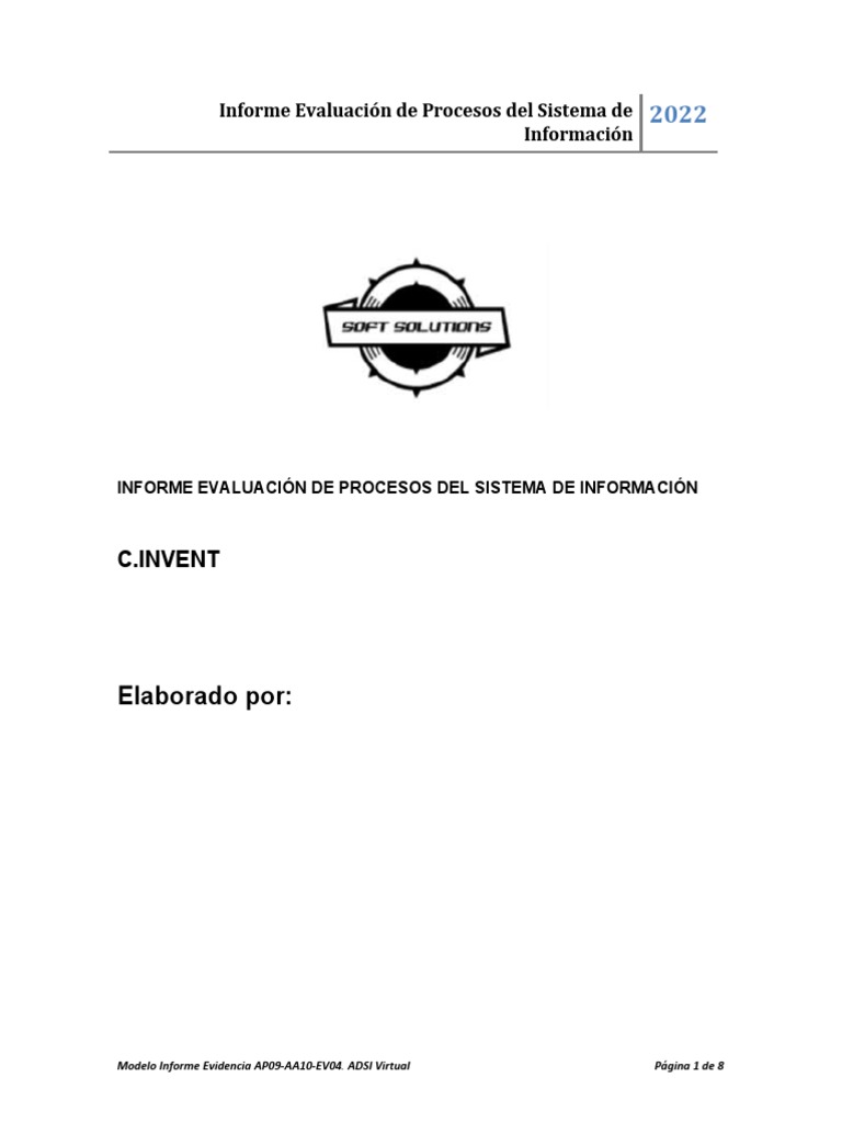 Modelo Informe de Procesos ADSI | PDF | Autenticación | Usuario (informática)