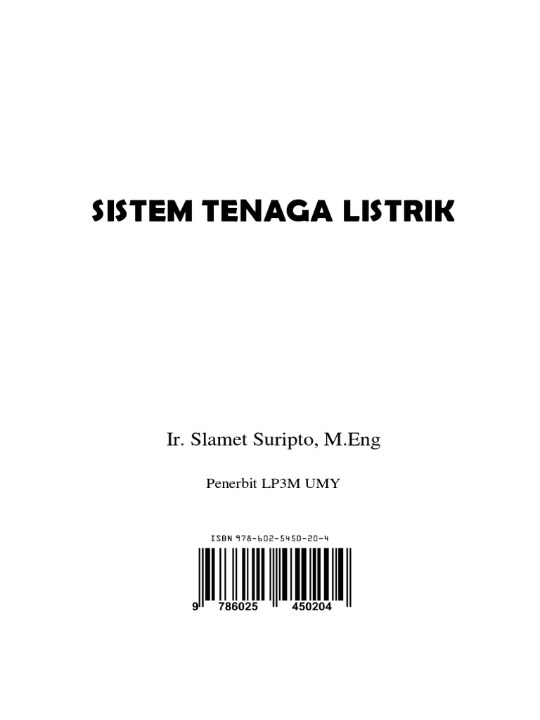 Buku Sistem Tenaga Listrik 2018 | PDF