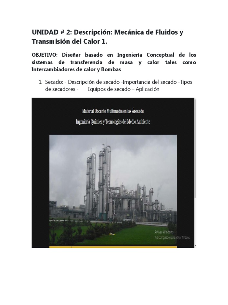 Ou 2 Secado | PDF | Calor | Intercambiador de calor