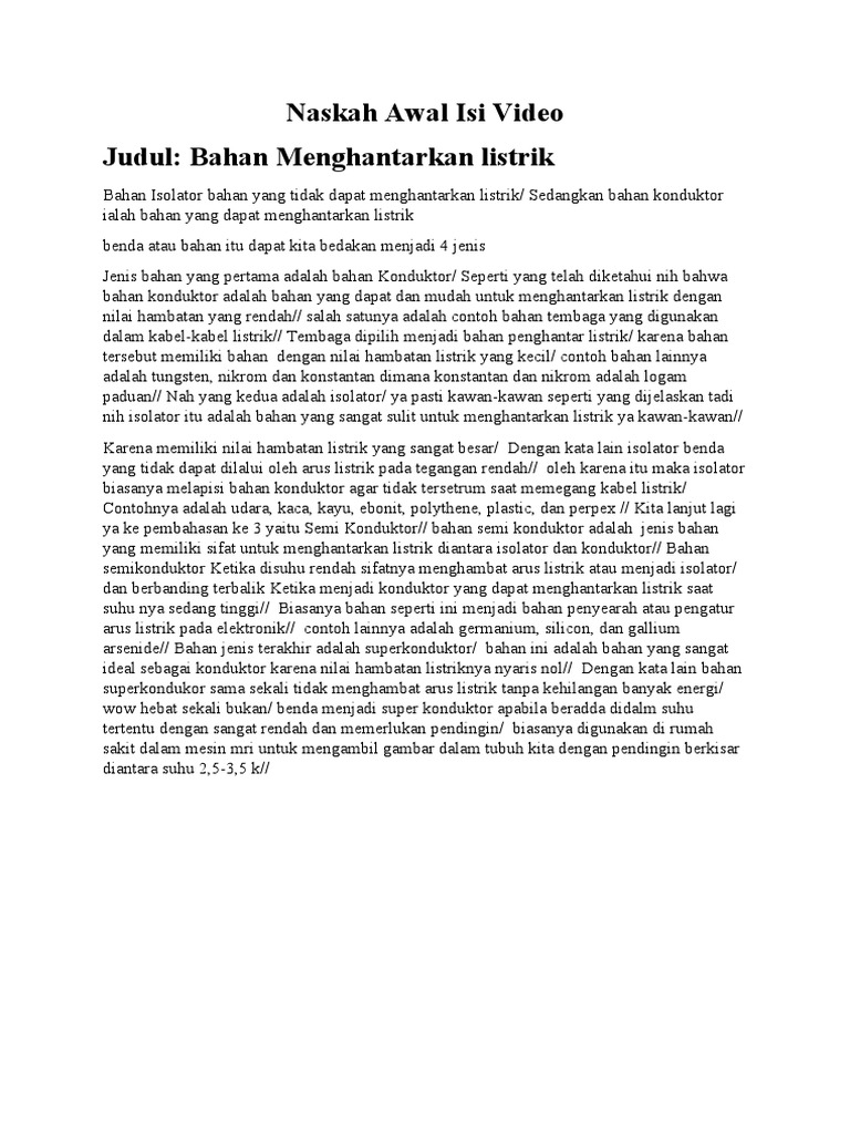 Naskah Awal Isi Video | PDF | Sains & Matematika | Teknologi & Rekayasa