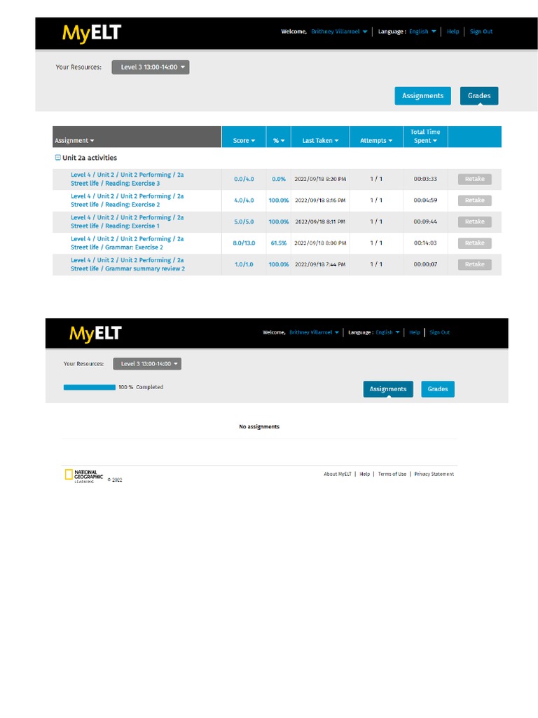 MyELT Unit 2a Activities - Villarroel Brithney | PDF