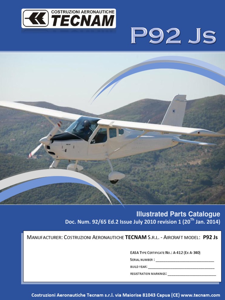 VLA P92 JS IPC Ed2 Rev1 | PDF | Flight Control Surfaces | Vehicles