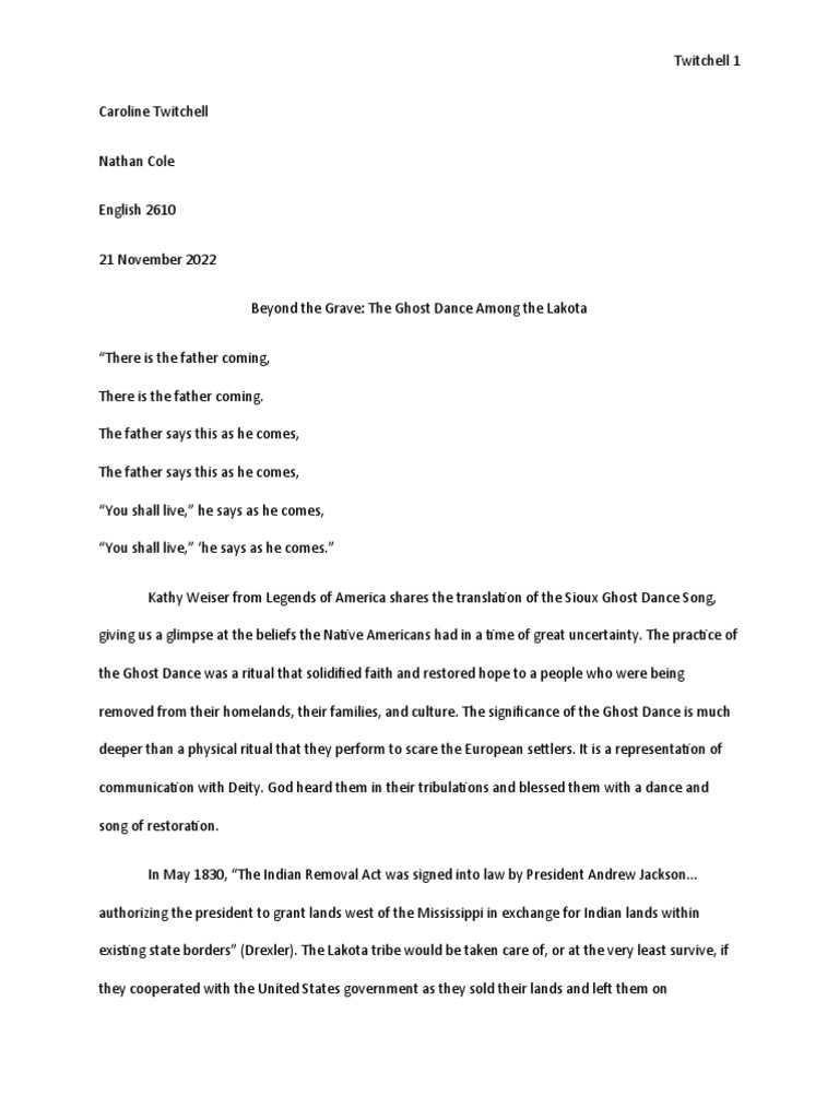 Caroline Twitchell Na Research Project Draft | PDF