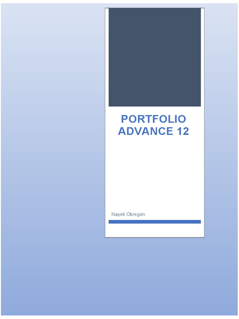 Portfolio - Advance 12 - Nayeli Obregon | PDF | Classroom | Educational Technology