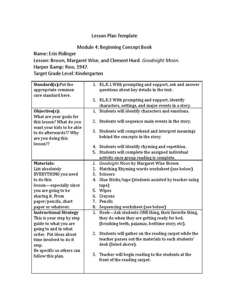Edt 315 Module 4 Lesson Plan Template Fixed Access | PDF | Pedagogy ...
