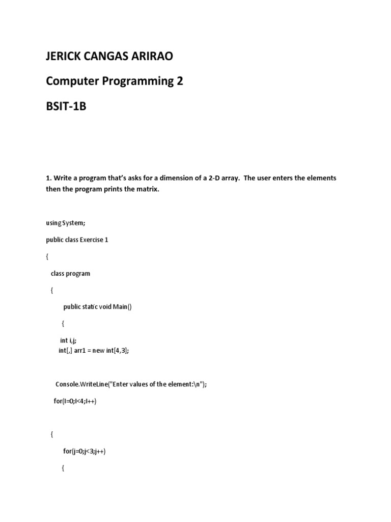 Project Computer Programming 2 Pdf Computer Engineering Software Development