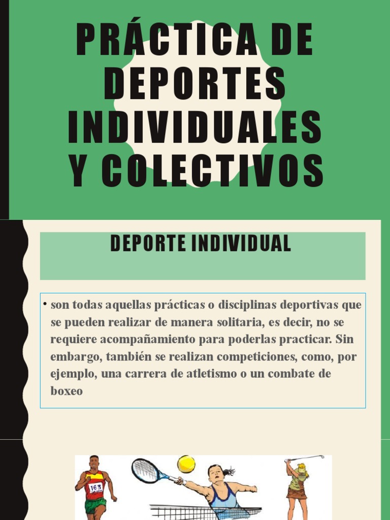 Práctica de Deportes Individuales y Colectivos | PDF