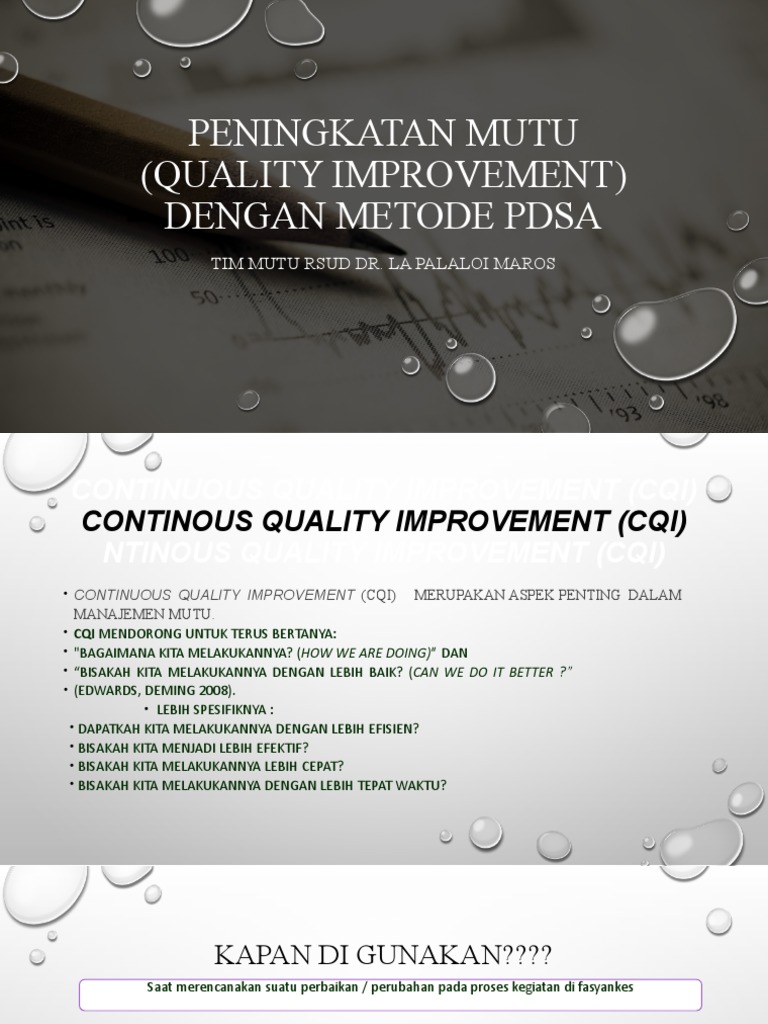 6.PENINGKATAN MUTU (QUALITY IMPROVEMENT) Dengan Metode | PDF