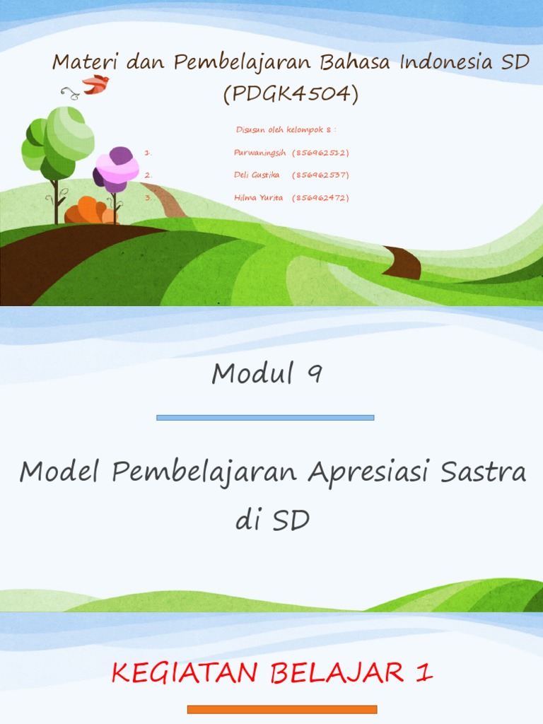 Tugas Presentasi Modul 9 Bahasa (PDGK4504) | PDF | Sains & Matematika
