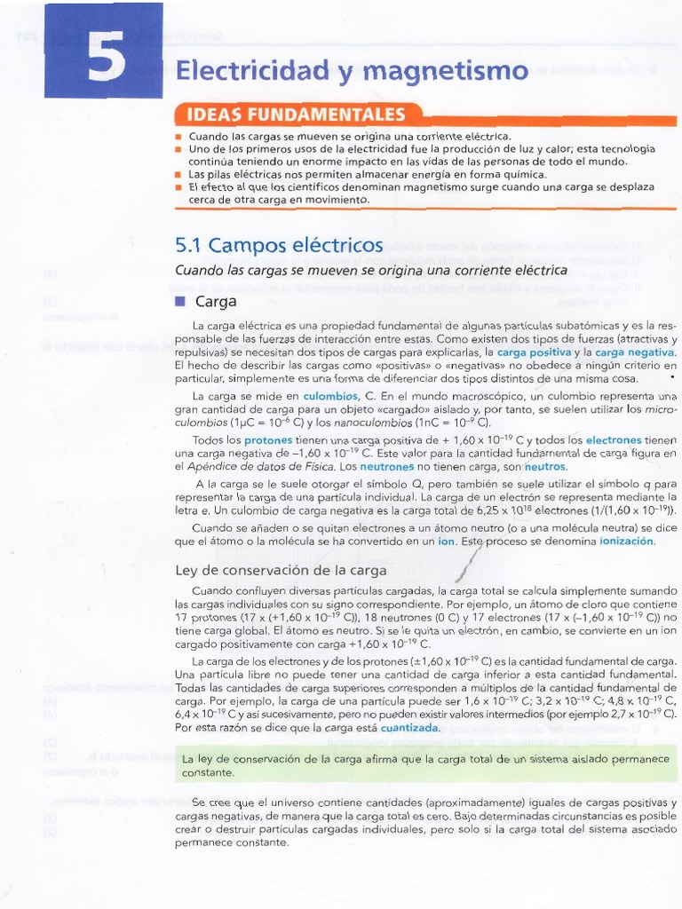 Capítulo 5 - Electricidad y Magnetismo | PDF