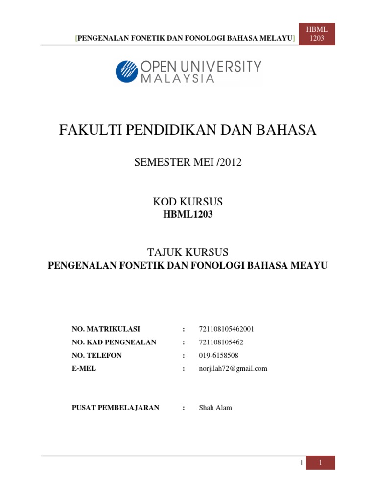 Pengenalan Fonetik Dan Fonologi Bahasa | PDF