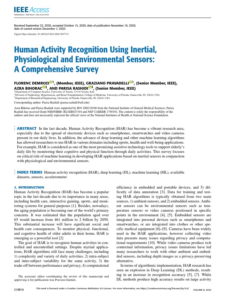 Human Activity Recognition Using Inertial Physiological and Environmental Sensors A ...