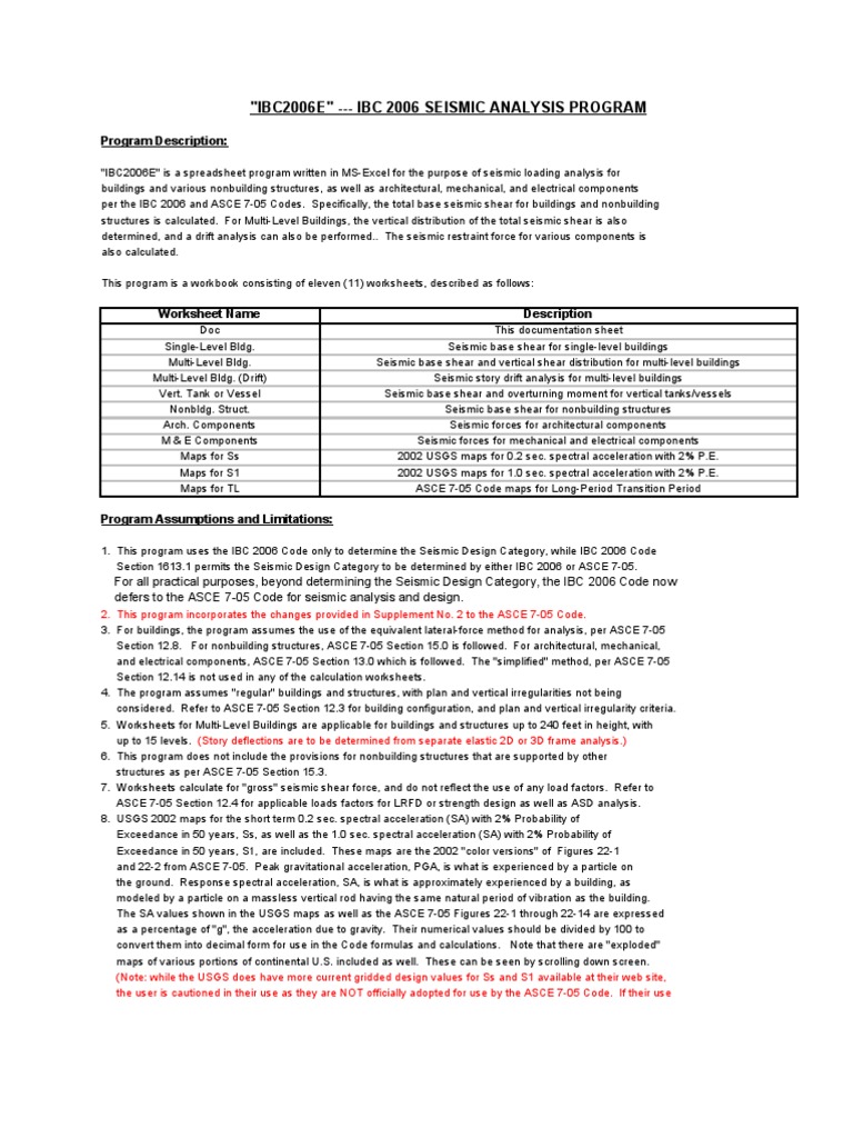 IBC 2006 Seismic | PDF | Gravity | Mechanical Engineering