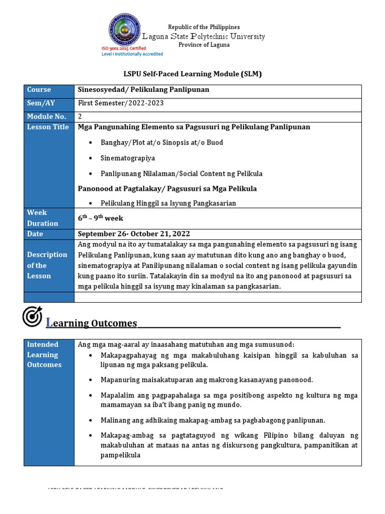 Lspu-Module 2-Sinesos | PDF