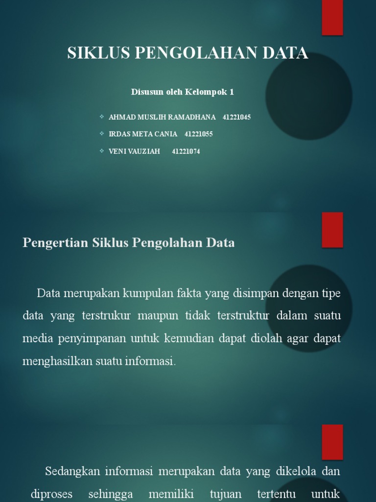Kel 1 Siklus Pengolahan Data | PDF Kel 1 Siklus Pengolahan Data | PDF