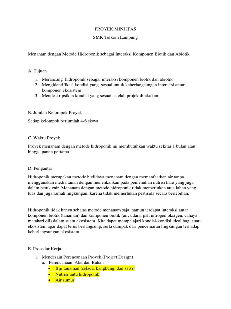 Proyek Mini Ipas | PDF