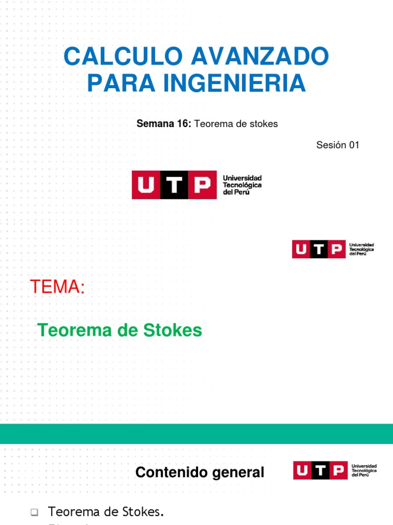 S17.s2-Teorema de Stokes | PDF | Integral | Vector Euclidiano