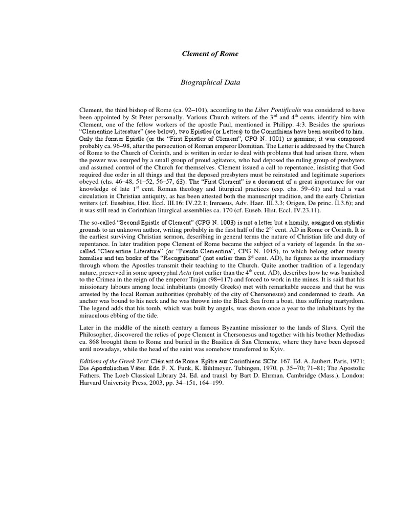 Clement | PDF | Jesus | Theology