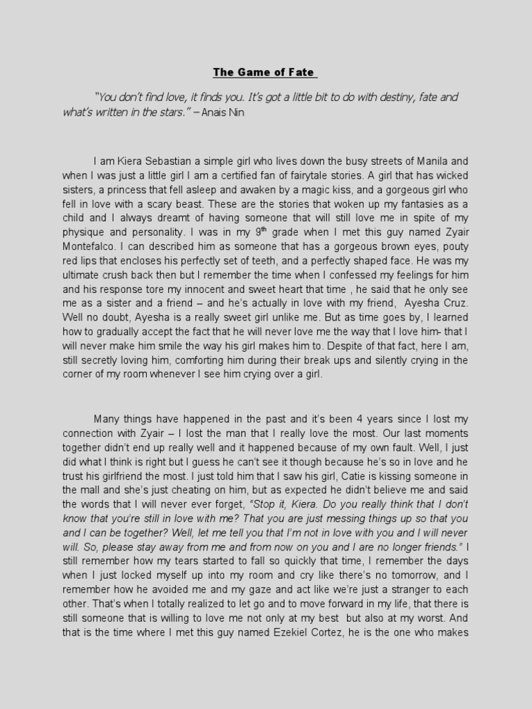 The Game of Fate | PDF