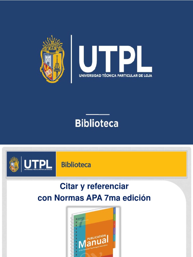 Normas - Apa - 7ma - Edicion - Biblioteca - Utpl (1) - 221126 - 224242 | PDF