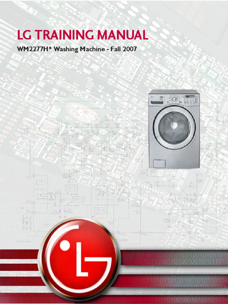 LG WM2277 Washer Training Manual | PDF | Washing Machine | Electric Motor