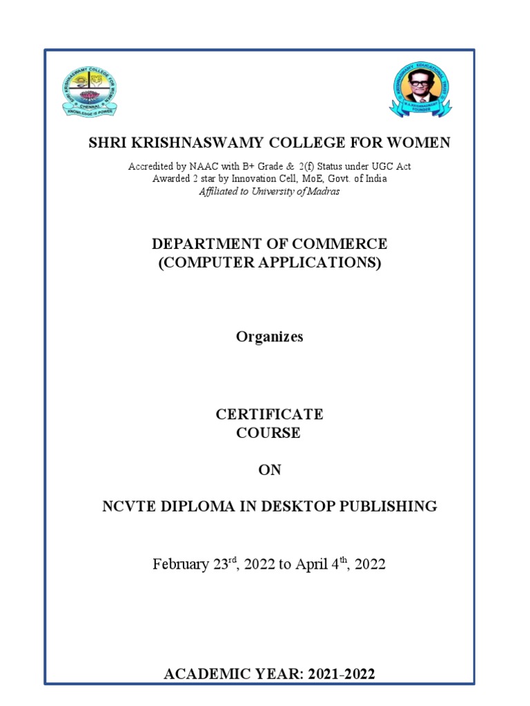 Certificate Course Report | PDF | Vocational Education | Educational Stages