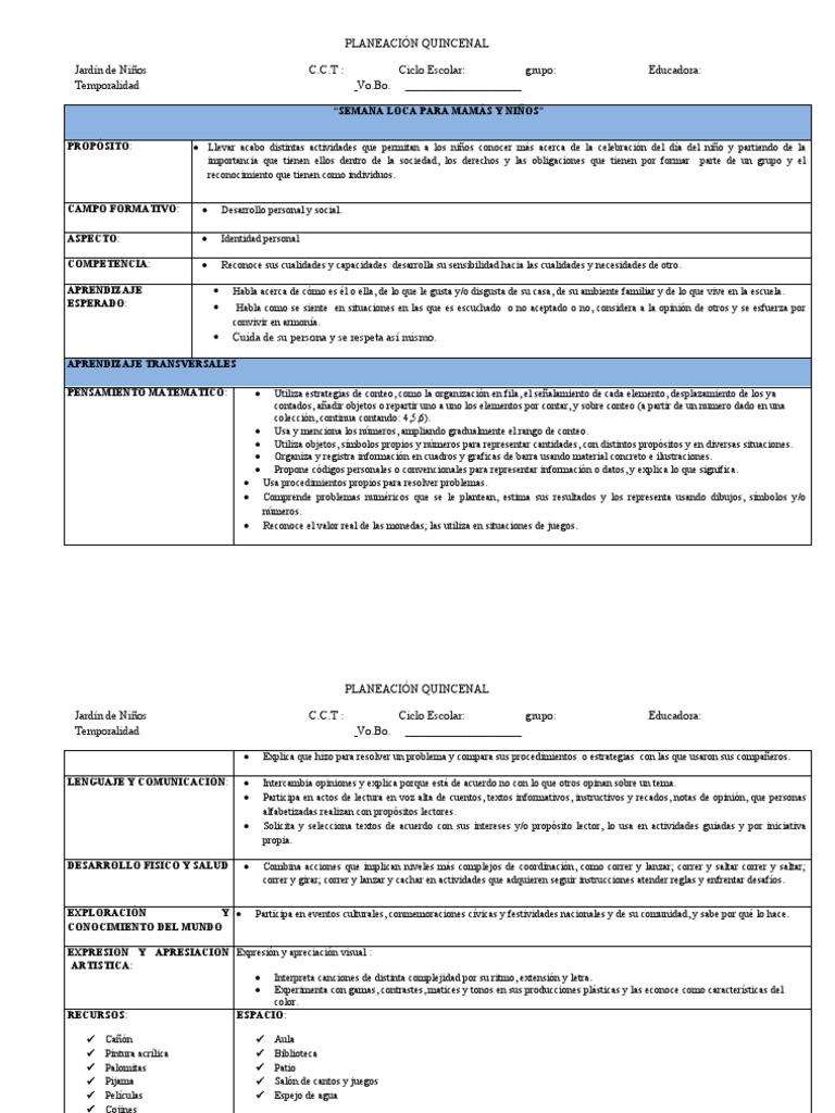 Semana Loca para Mamas y Niños | PDF