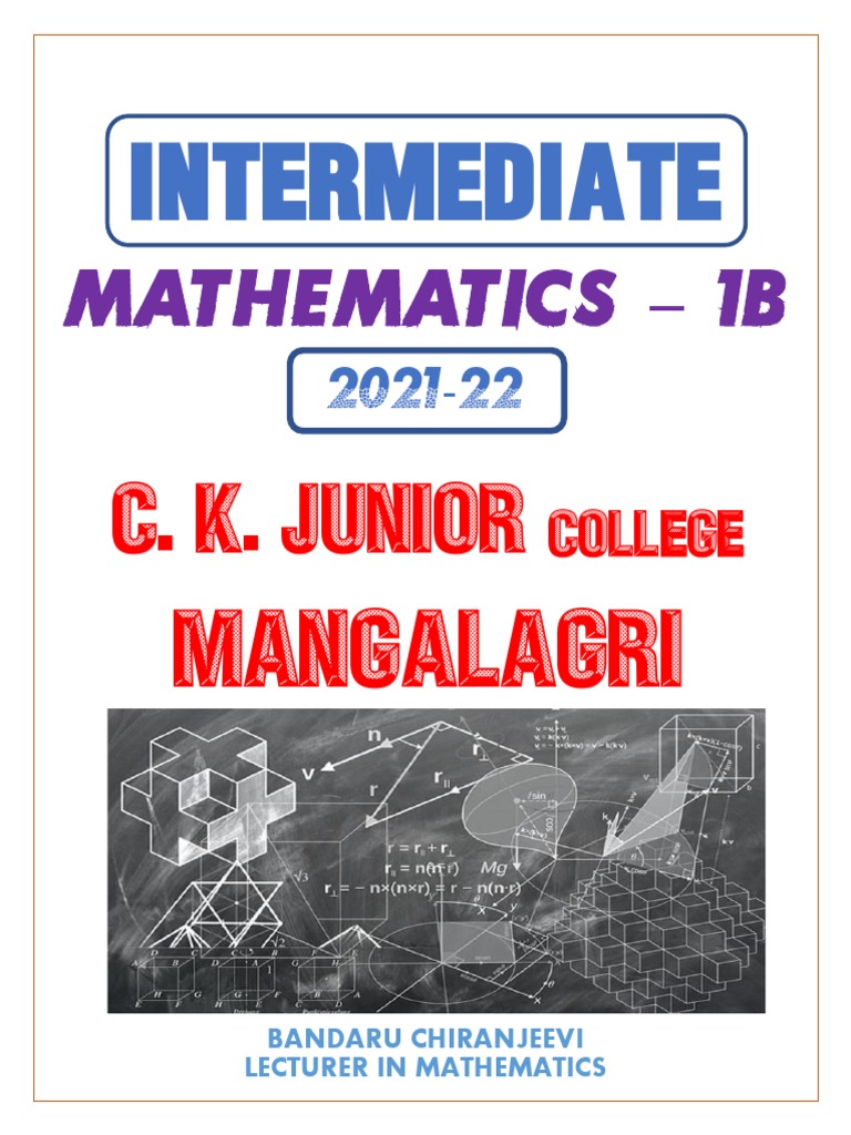 Maths - 1 (B) Imp Questions | PDF