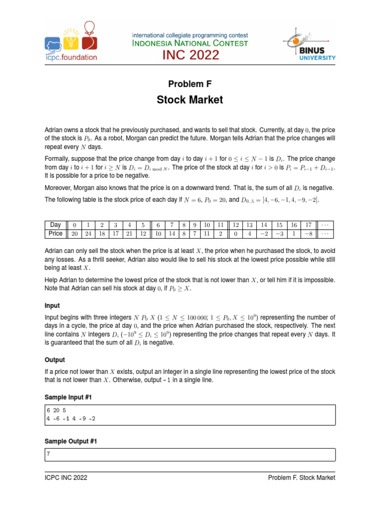 Prob-F - Stock Market | PDF